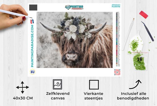 Diamond painting - Vierkante steentjes - Diamond painting volwassenen ...