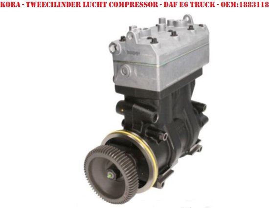KORA - TWEE CILINDER LUCHT COMPRESSOR - DAF E6 TRUCK - OEM:1883118 ...