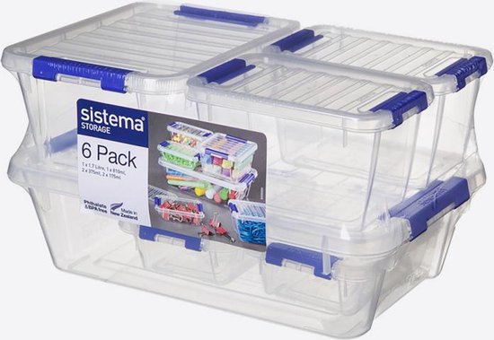 Sistema Storage 6-delige set - 2x175ml - 2x375ml - 1x810ml - 1x1.7L | bol
