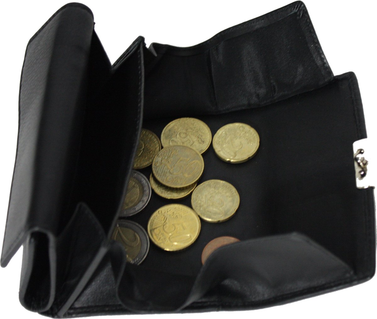 Opa Portemonnee zwart leer (kleingeld vak en briefgeld bak) | bol