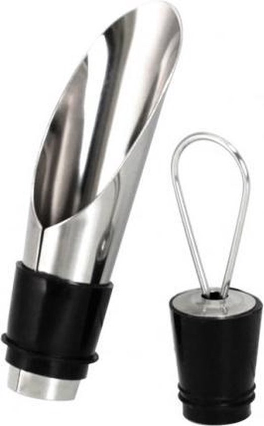 Roestvrijstalen Wijnschenker En Wijnstopper I Wijnfles afsluiter I Wijn ...