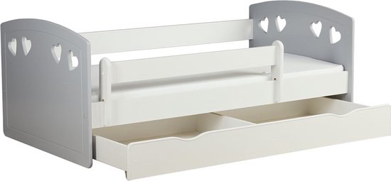 Bed Julia mix grijs zonder lade zonder matras 180/80 | bol.com