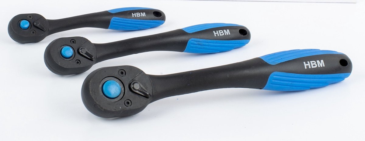 HBM 3 delige Professionele Ratel set 72 - tands Blauw / Zwart | bol.com