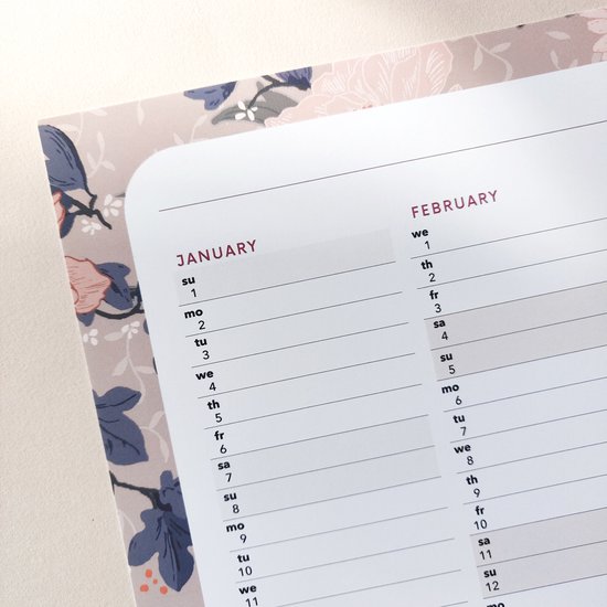 Jaarplanner 2023 FELINE FOREST FLOWER BEIGE | bol