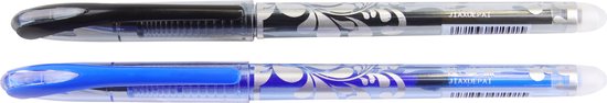 Uitwisbare pennen- 6 stuks- Blauw- Inclusief 6 refill- Uitwisbare pen ...