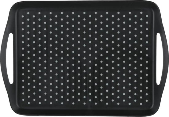 Dienblad/serveerblad antislip rechthoekig 45 x 32 cm zwart ...