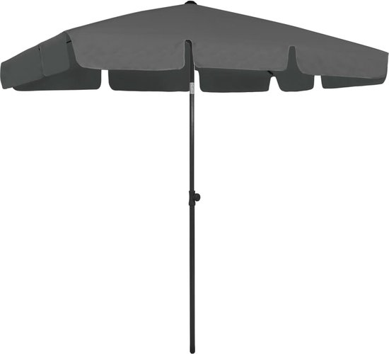 Prolenta Premium - Strandparasol 200x125 cm antracietkleurig - Parasol ...