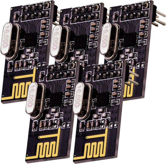 AZDelivery 5 x NRF24L01 met 2,4 GHz Draadloze Module compatibel met Arduino, ESP8266... | bol