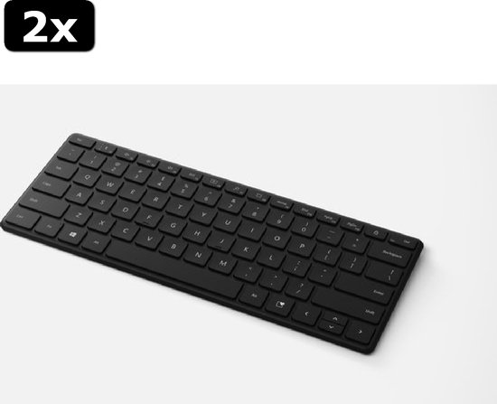 2x Microsoft Designer Compact - Draadloos toetsenbord - Zwart | bol.com