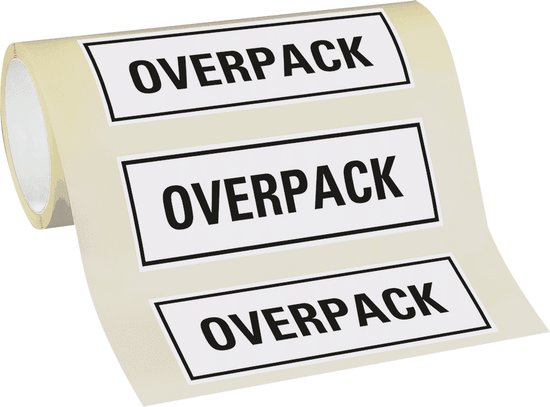 Overpack sticker zeewaterbestendig, 500 op rol | bol