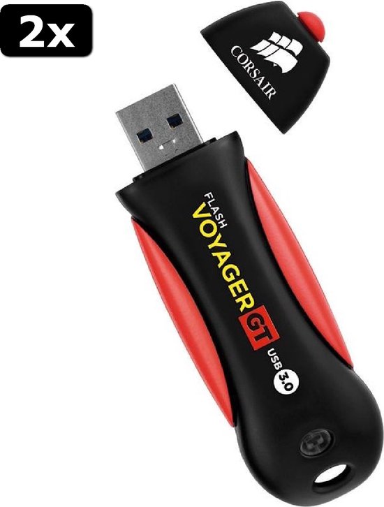 2x USB-Stick 128GB Corsair Voyager GT read-write USB3.0 retail | bol.com