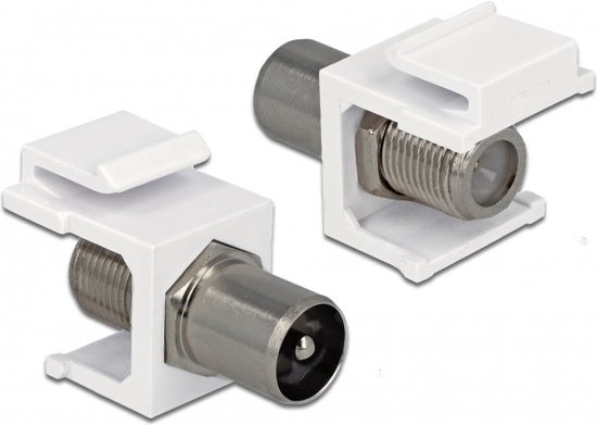 Keystone module F (v) - Coax IEC (m) / wit | bol