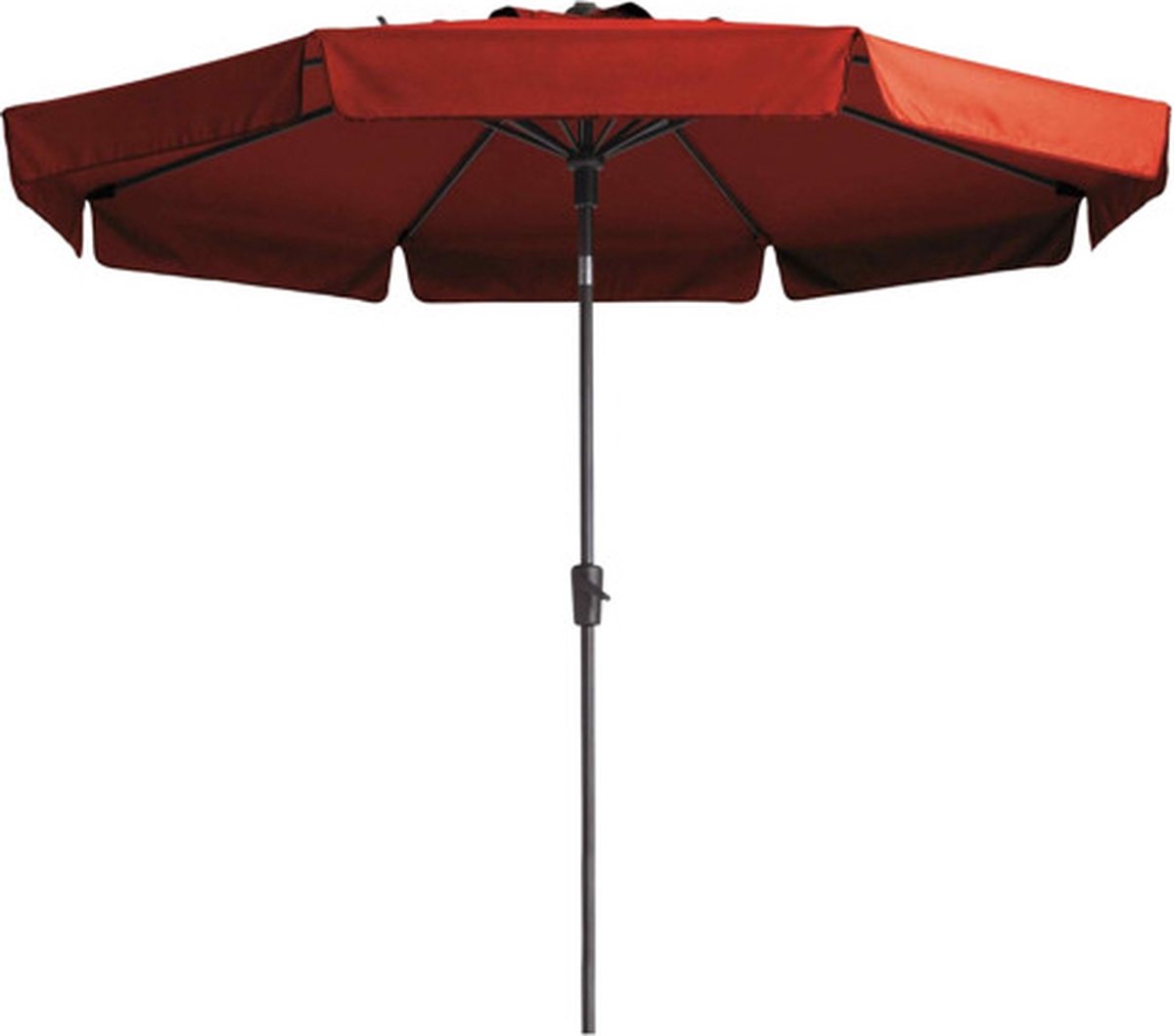 Madison Parasol Flores Luxe rond 300 cm steenrood | bol.com