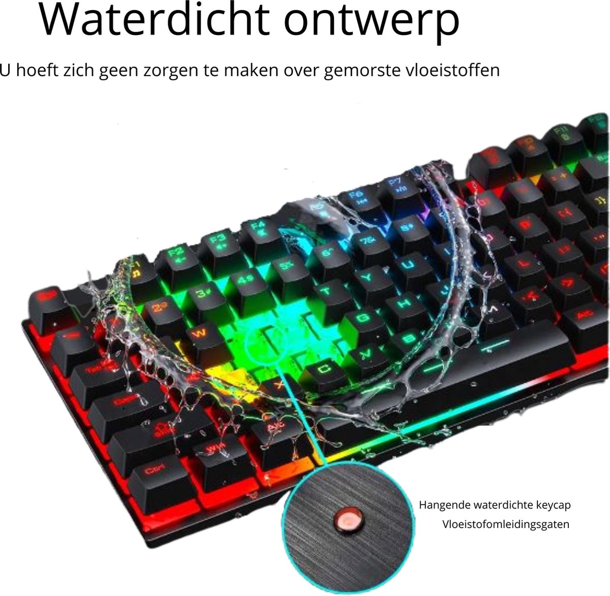 Thuys Toetsenbord - Gaming Toetsenbord - Keyboard met RGB verlichting ...