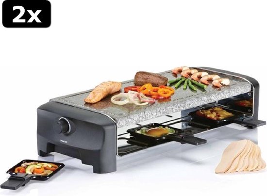 2x Princess 162830 Gourmetstel - Steengrill & Raclette Party ‚Äì 8 ...