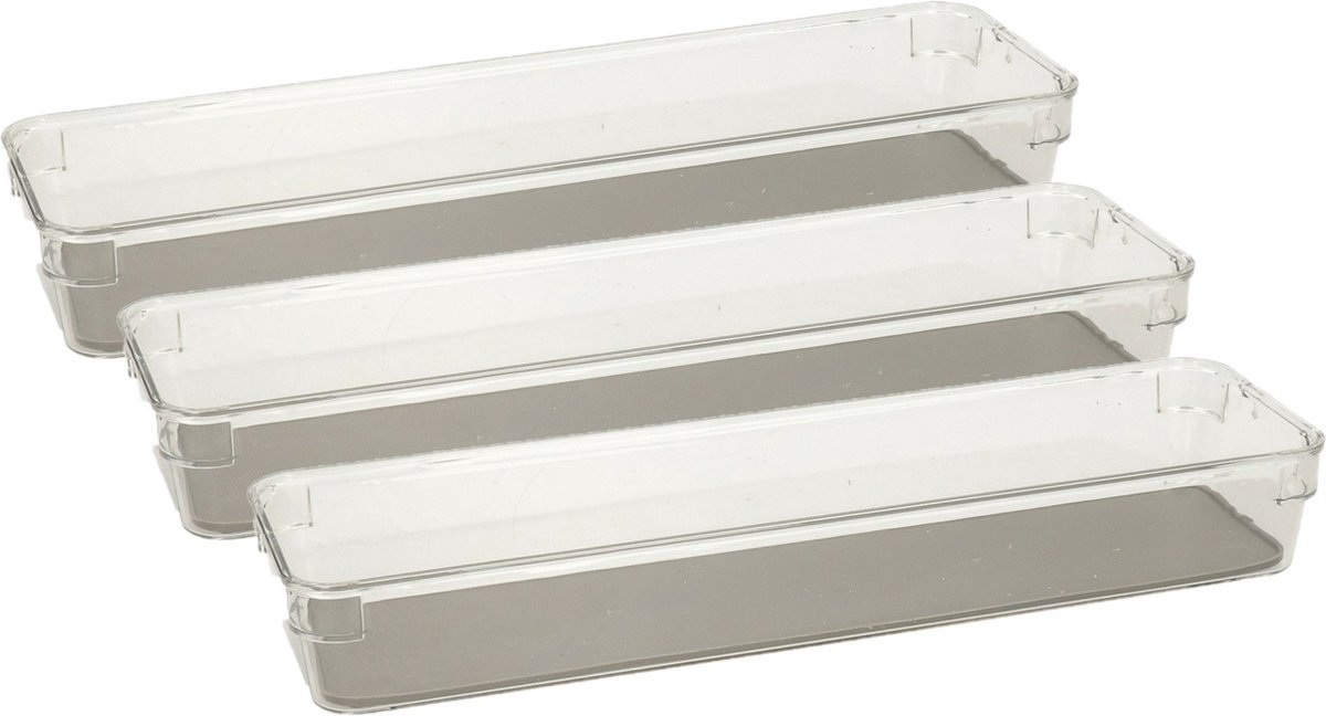 Set van 3x stuks kunststof ladekast/keukenspullen/kantoor vakjes ...