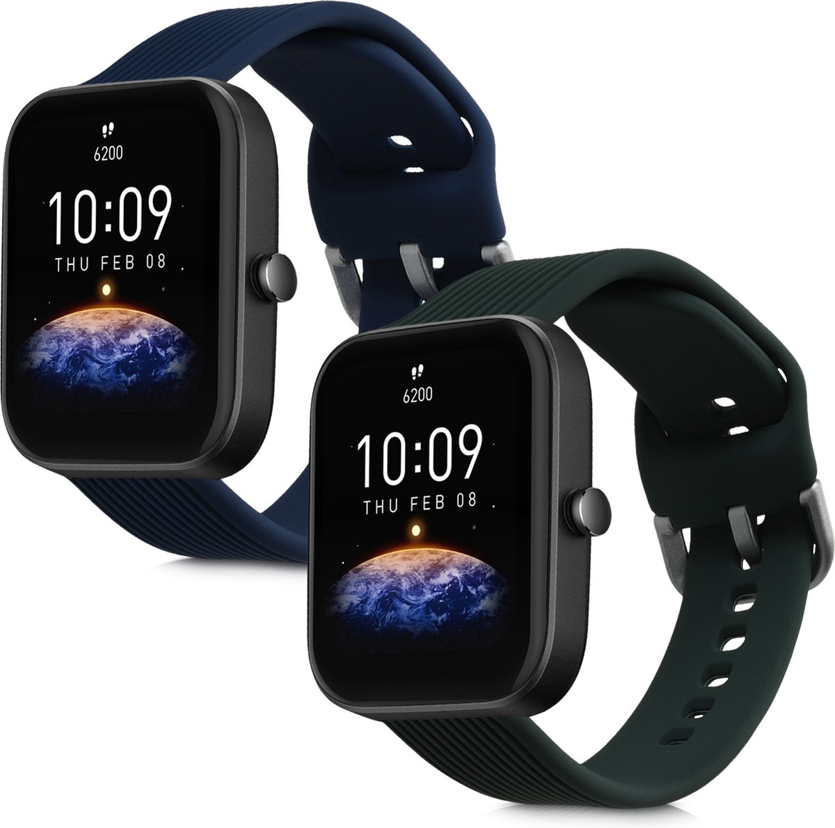 kwmobile 2x bracelet pour Bracelets Amazfit Bip 3 / Bip 3 Pro ...