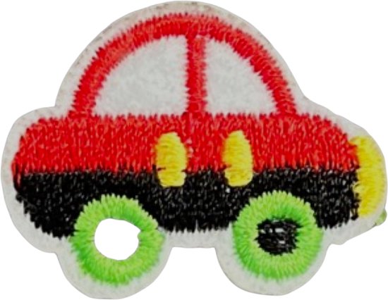 Auto Autootje Strijk Embleem Patch Rood 3.2 cm / 2.5 cm / Rood | bol.com