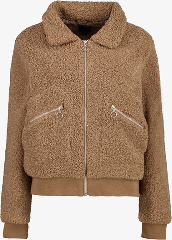 TwoDay dames teddy bomber jas - Bruin - Maat M | bol.com