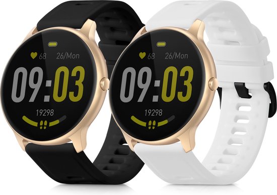 kwmobile 2x horlogebandjes geschikt voor AGPTEK LW11 bandje ...