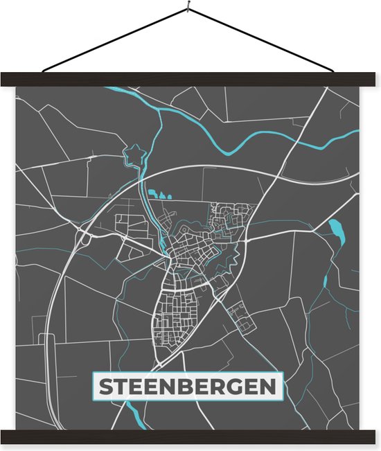 Posterhanger incl. Poster - Schoolplaat - Stadskaart - Steenbergen ...