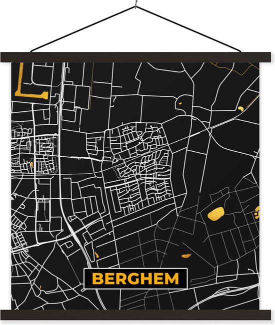 Posterhanger incl. Poster - Schoolplaat - Plattegrond - Berghem - Kaart ...