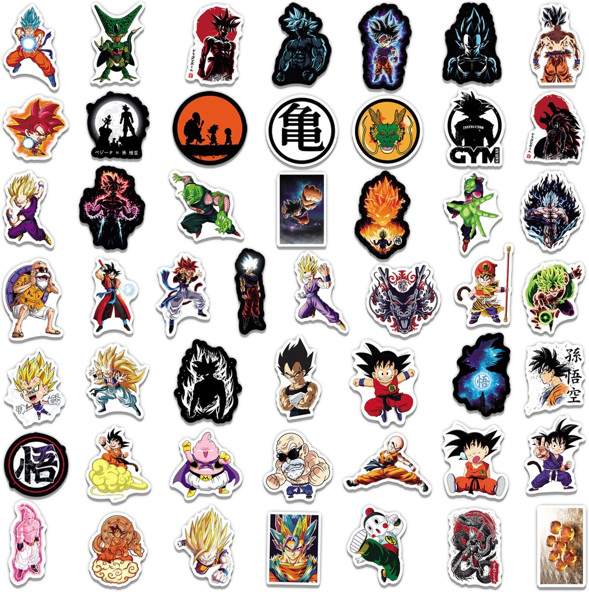 Dragon Ball Z Stickers - 50 Stuks - Dragon Ball Z Manga - Anime - Manga ...