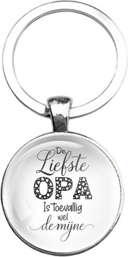 Sleutelhanger Glas - De Liefste Opa Is Toevallig Wel De Mijne | bol