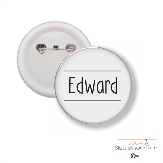 Button Met Speld 58 MM - Edward | bol.com