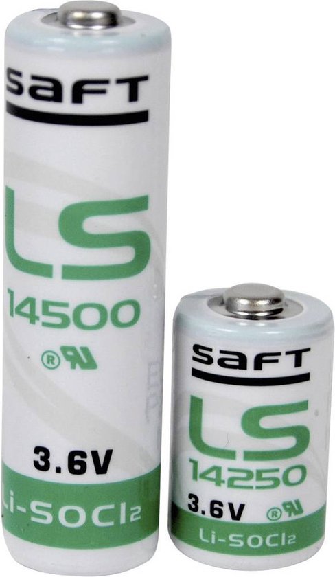 Saft LS 14250 CNA Speciale batterij 1/2 AA Axiaal soldeerpin Lithium 3. ...