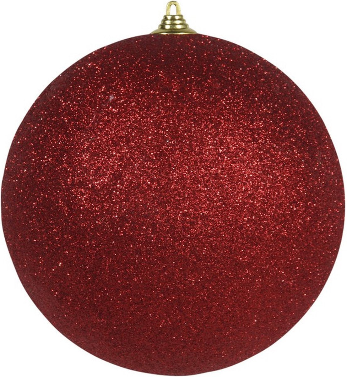 3x Rode grote glitter kerstballen 13,5 cm - hangdecoratie ...