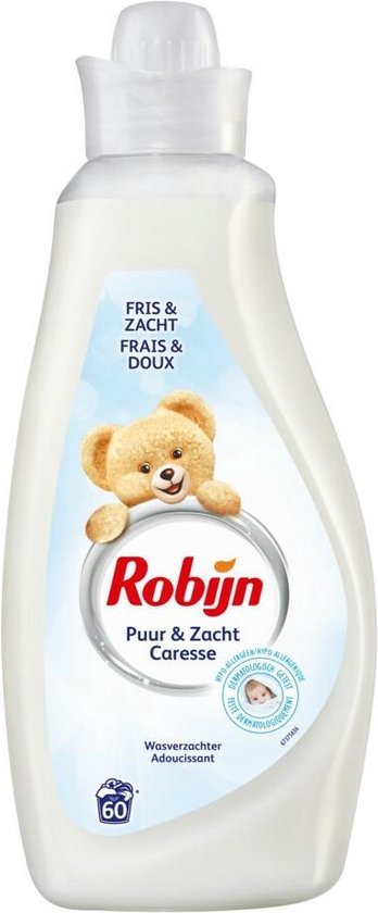 Robijn Puur & Soft Liquid - 54 lavages - 1,5 l - Adoucissant | bol.com