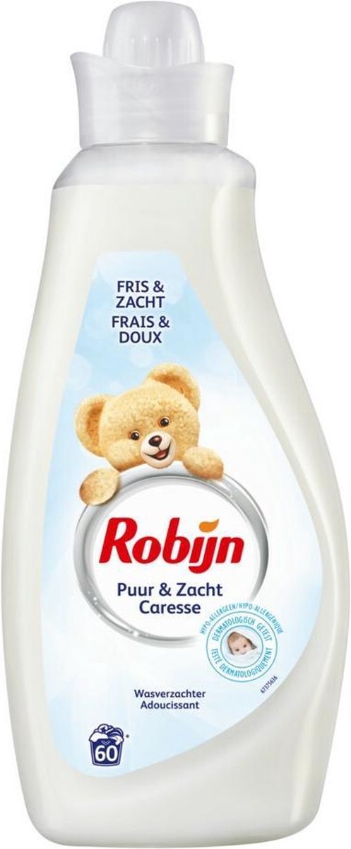 Robijn Puur & Soft Liquid - 54 lavages - 1,5 l - Adoucissant | bol.com