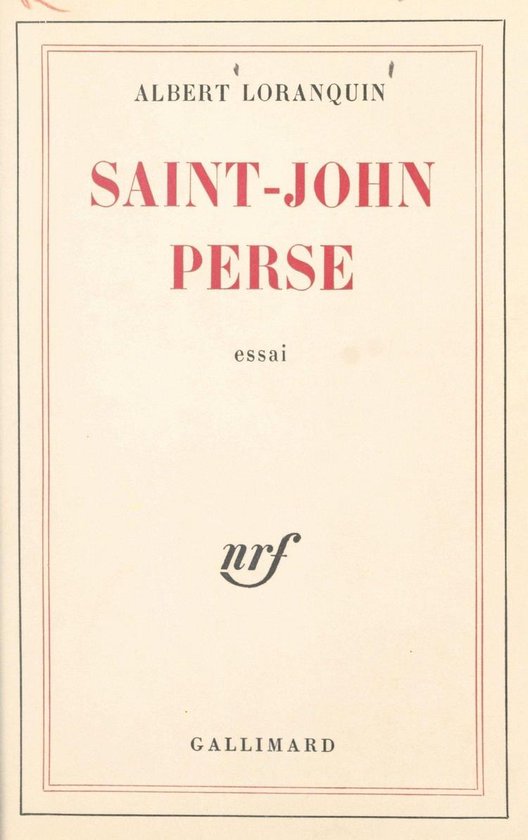 Saint-John Perse (ebook), Albert Loranquin | 9782072809248 | Boeken ...