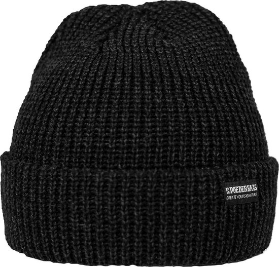Poederbaas Muts warme wintermuts Shiny Royal beanie - antraciet - - | bol