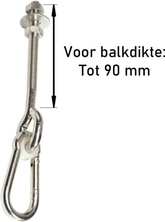 Schommelhaak met Karabijnhaak M10 100mm (1 stuk) | bol