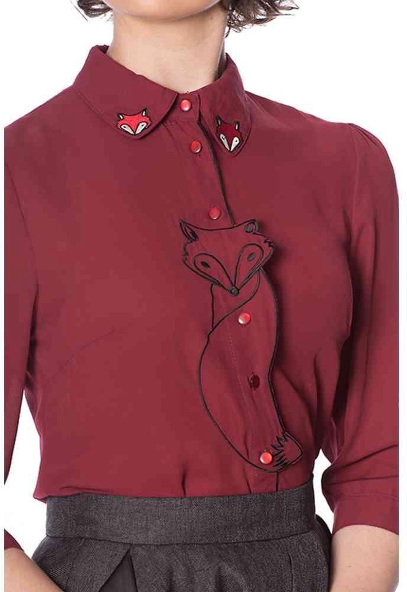 Dancing Days Blouse -M- FOXY Bordeaux rood | bol.com