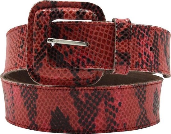 Rode riem - Pitone Melody Red Dames riem - Broekriem Dames - Dames riem ...