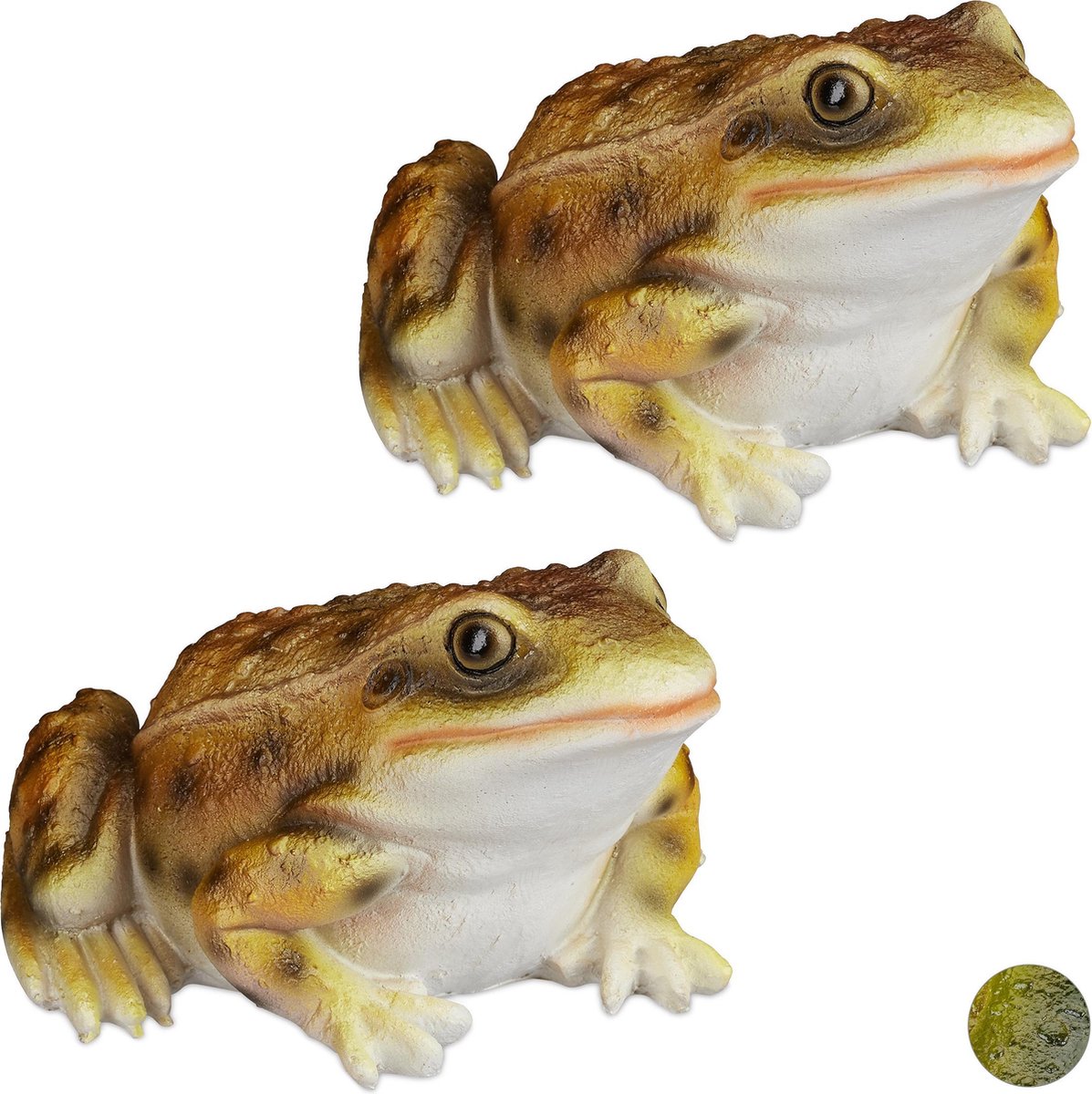 Relaxdays 2x tuinbeeld kikker - tuin - figuur - decoratie kikker ...