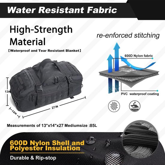 3-in-1 Rugzak Duffle Bag voor Gym en Reis | bol