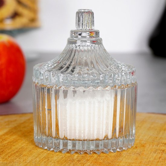 Excellent Houseware Serie - Glazen Suikerpot - 80ml - Deksel ...