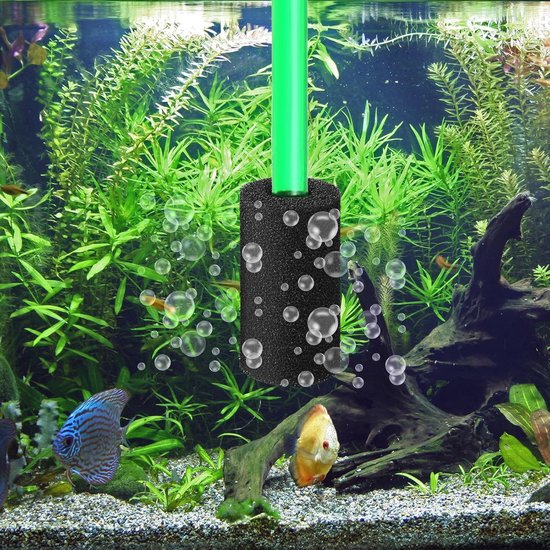 Aquariumfilterspons 6 stuks - Zwarte voorfilterspons voor effectieve ...
