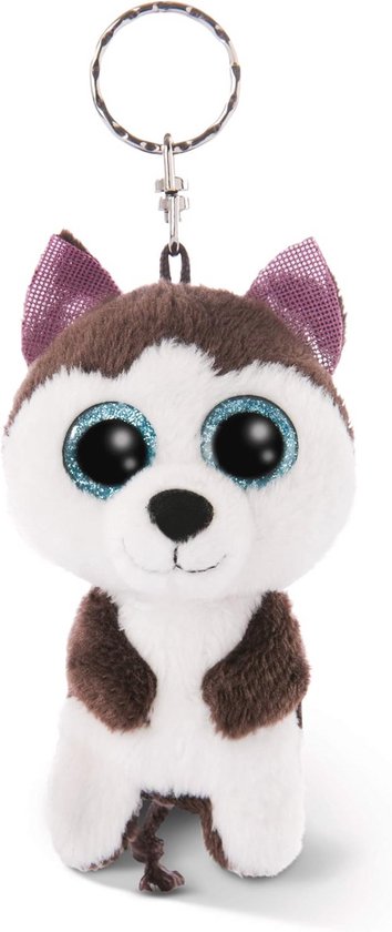 Glubschis Sleutelhanger - Zwart/Wit Bat Baako met blauwe ogen | bol