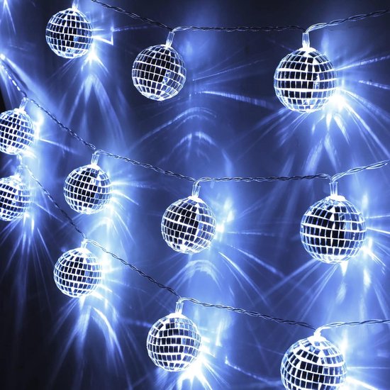 LED Disco Ball String Lights 10ft - Decoratie voor Feestjes, Kerst en ...