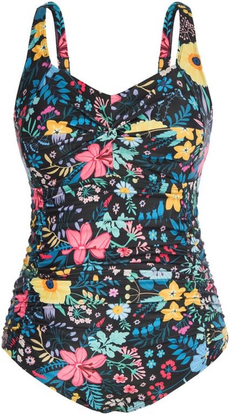 Eendelig Dames Badpak met V-hals en Ruches - Buikweg Zwempak Monokini | bol