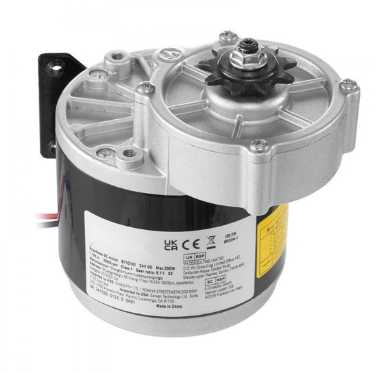 Elektrische gelijkstroommotor - DC 24V 350W - Toerental 3000 t/min ...