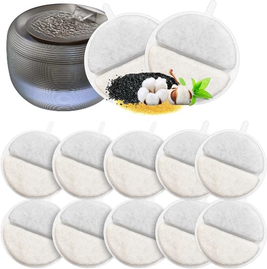 12 Stuks Universele Vervangingsfilters voor Huisdieren Drinkfontein ...