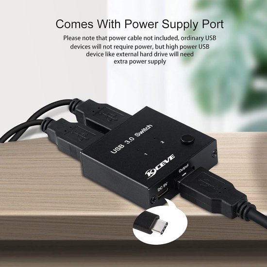 USB 3.0 Switch Selecteur voor 2 PC's Bediening van Printer Scanner ...