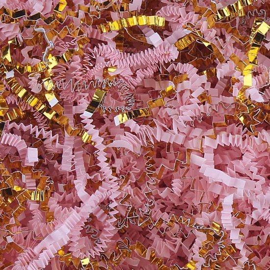 Crinkle Cut papier vulling 4 oz - glinsterend roze goud | bol