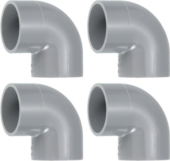 PVC buisverbinder 32 mm, 6 stuks, 90 graden hoek, reduceerstuk ...